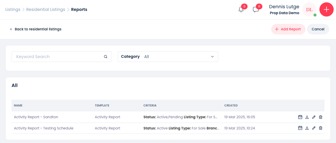 Change To The Reporting Interface